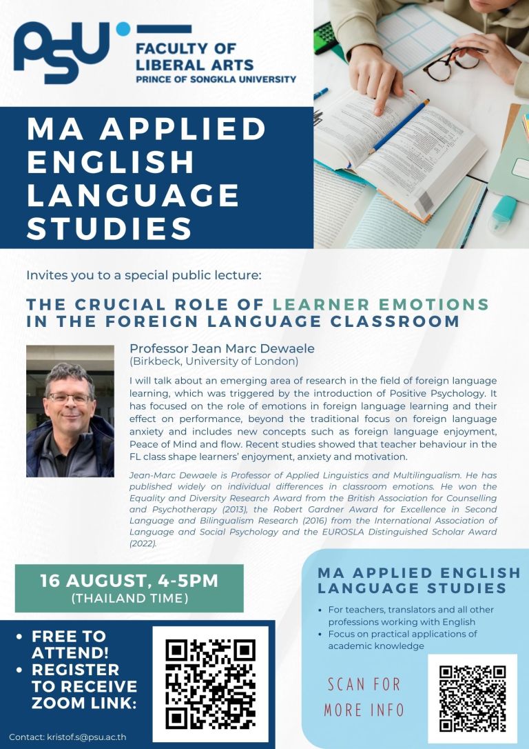 Public lecture by Prof Jean-Marc Dewaele – Applied Linguistics and ...